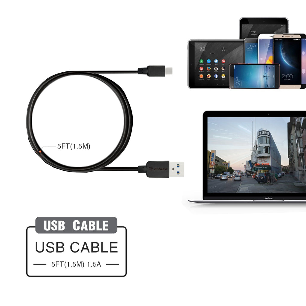 ESOULK 10ft/3m 2A USB To USC-C Heavy Duty Charge/Sync Cable – Digizone